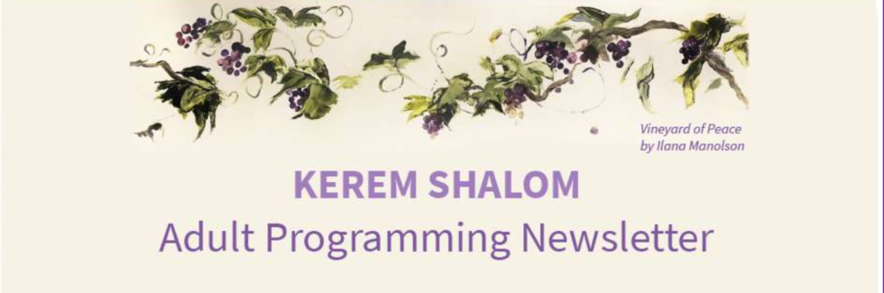 Adult Programming News, March/April 2025 - Kerem Shalom